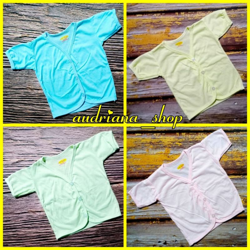 1PIECE LUCKY CJ 0-4mo+ Cotton ShortsSleeve Button Tops Plain Colored ...