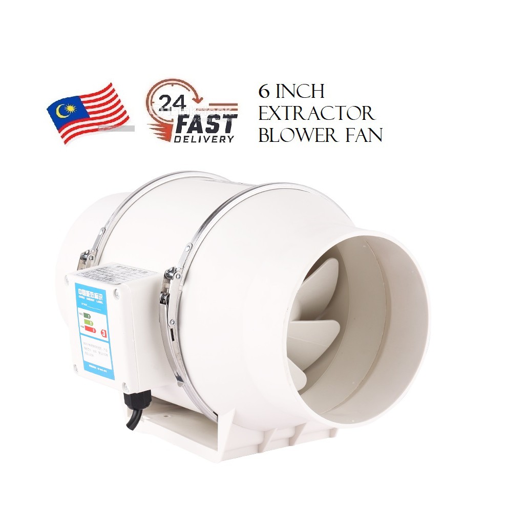 Extractor Exhaust Inline Duct Air Blower Fan 6" Aluminium Duct & Hose ...
