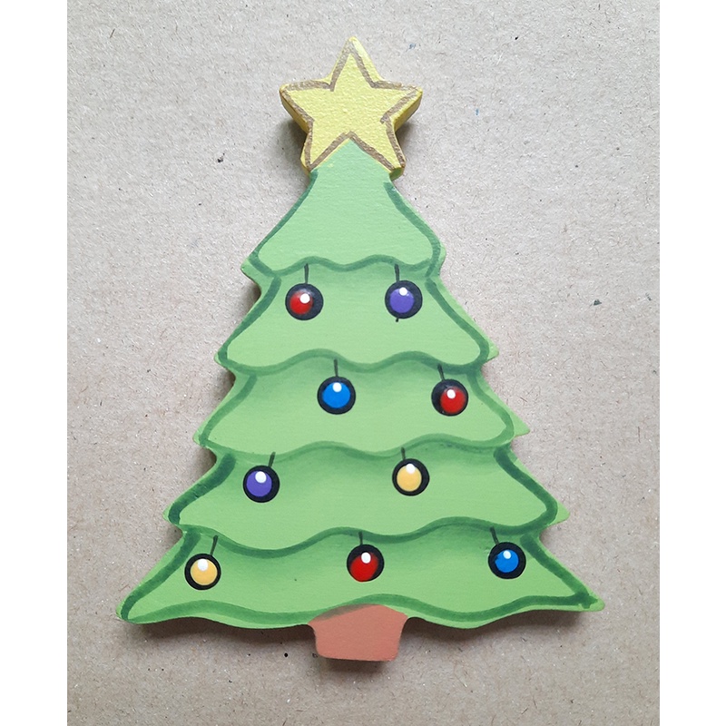 Christmas Tree Ref Magnet made of wood (MDF) | Shopee Philippines