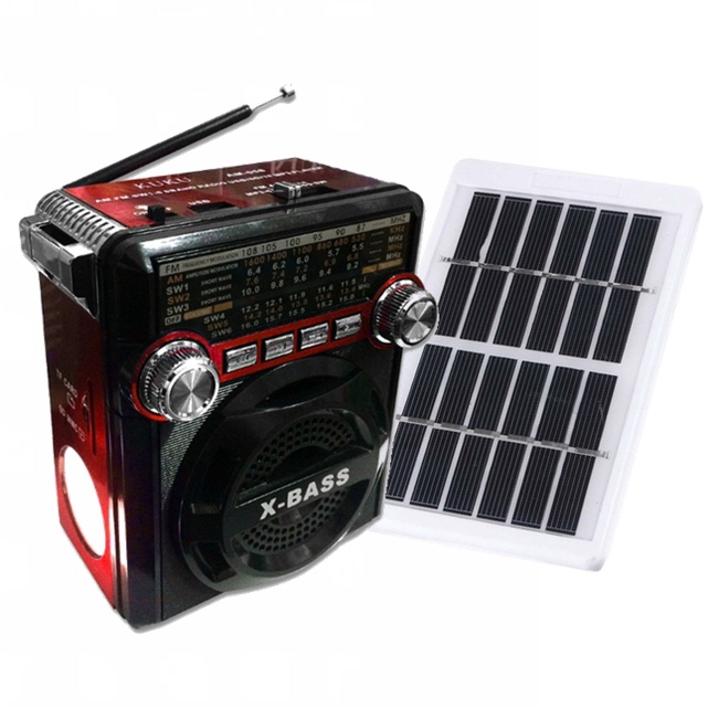 Xbass Am-058 Rechargeable Portable Band Radio With Usb Slot Led ...