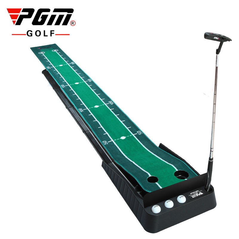 PGM 3M Low Ball Speed Velvet Indoor Golf Putting Mat with Auto Ball ...