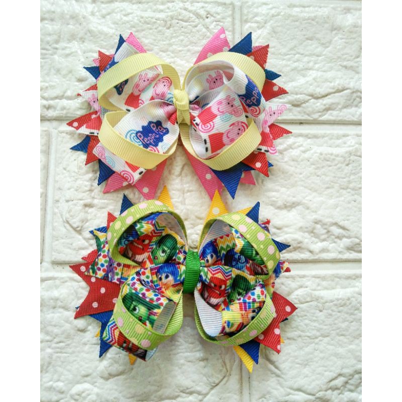 Stacked Bows Set Peppa Pig Inside Out | Shopee Philippines
