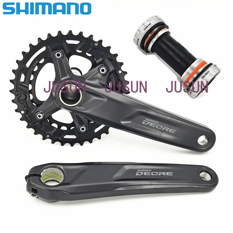 Shimano Deore FC-M5100-2 36-26T 11 Speed Double Chainring Crankset HollowTech II With SM-BB52 ...
