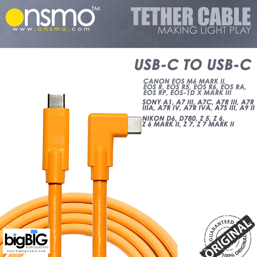 Onsmo USB Tether Cable TTC-USB for direct camera transfer data to ...