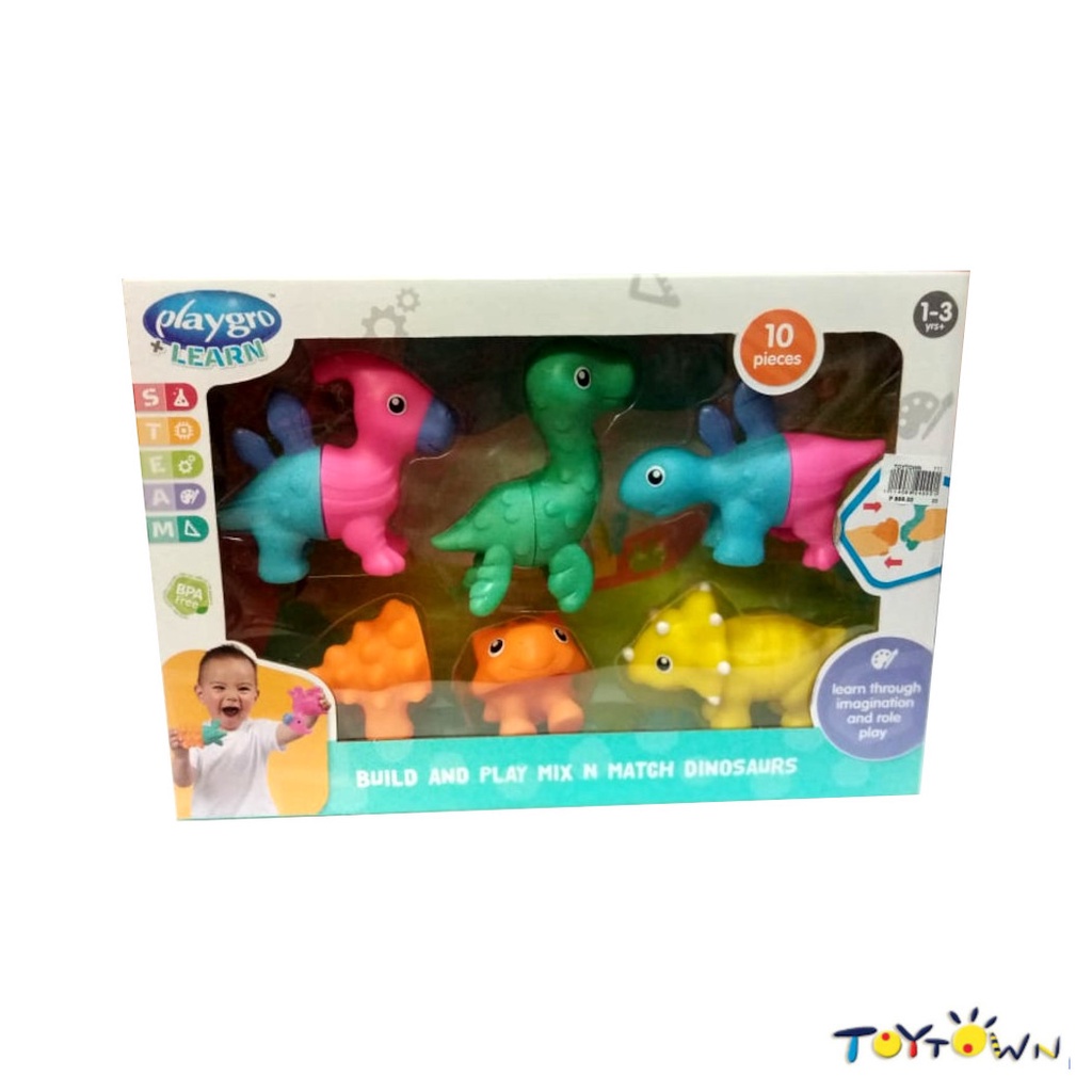 Playgro Build And Play Mix N Match Dinosaurs | Shopee Philippines