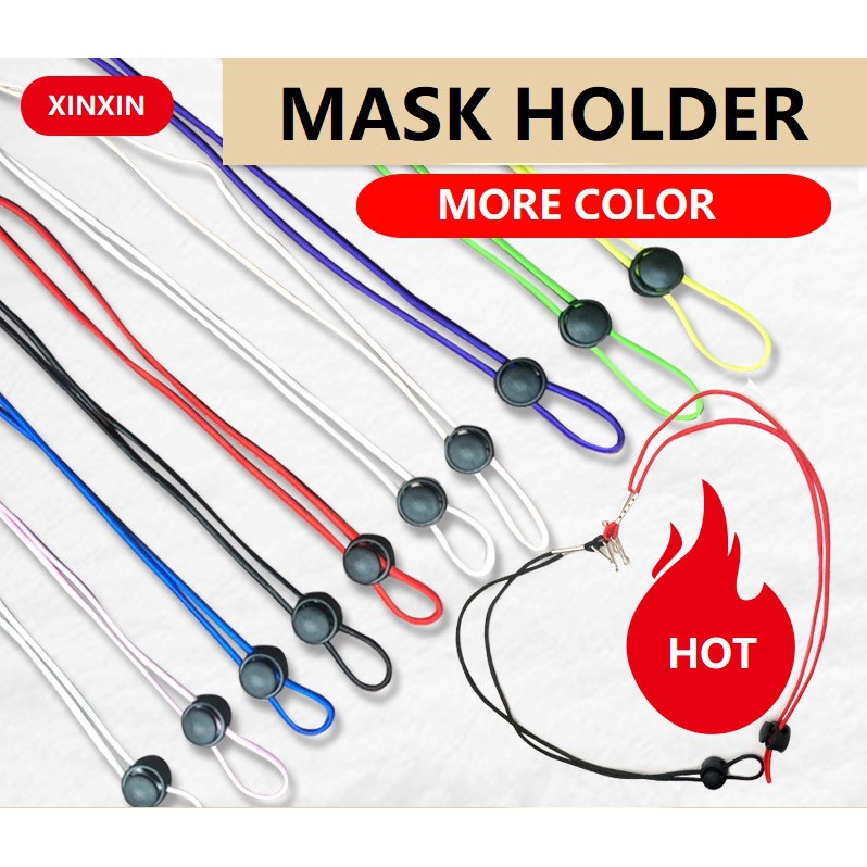 Adjustable Face Mask Holder Lanyard Strap Holder Mask Hanging Rope Face ...