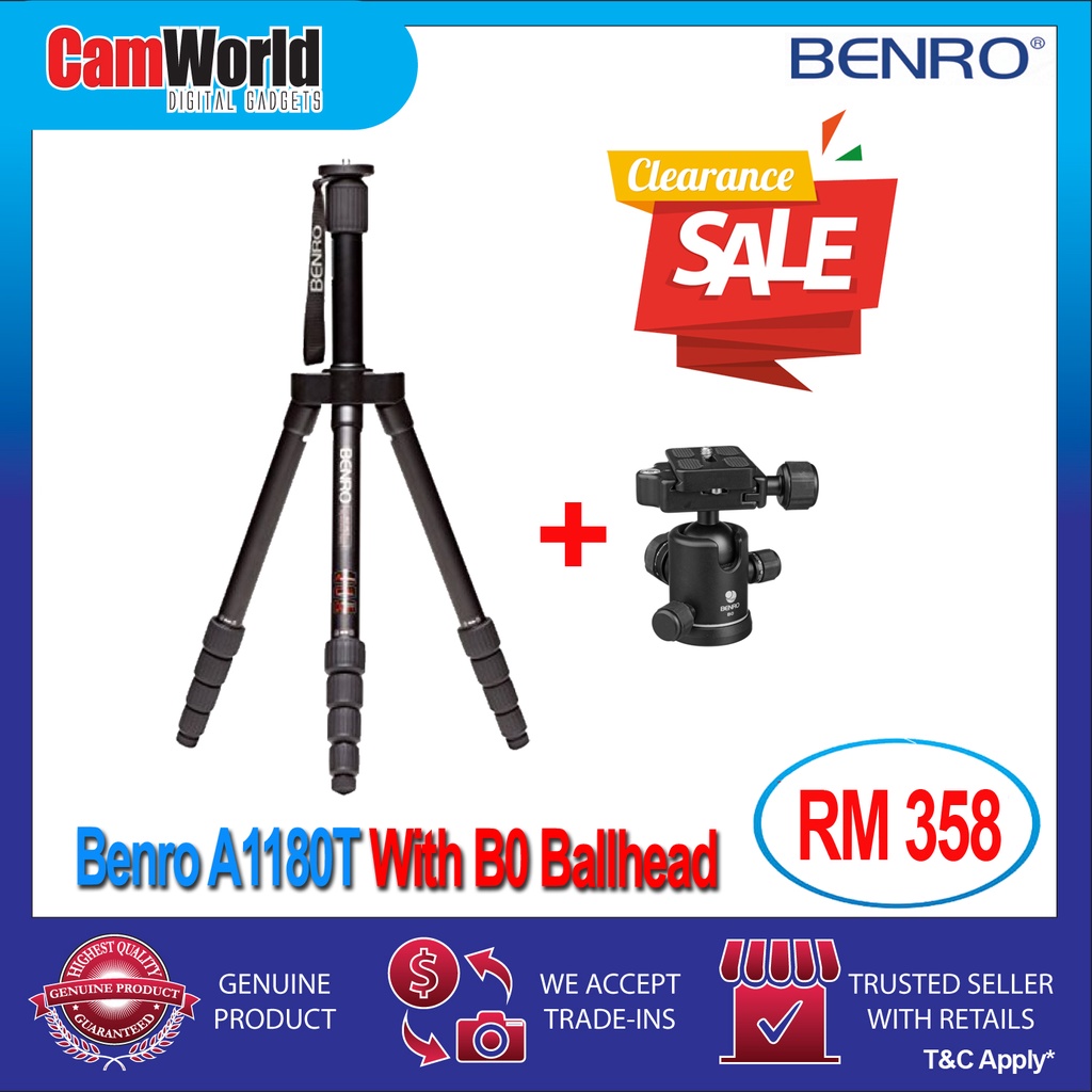 Benro A1180T Professional Tripod With B0 Ballhead | Shopee Philippines
