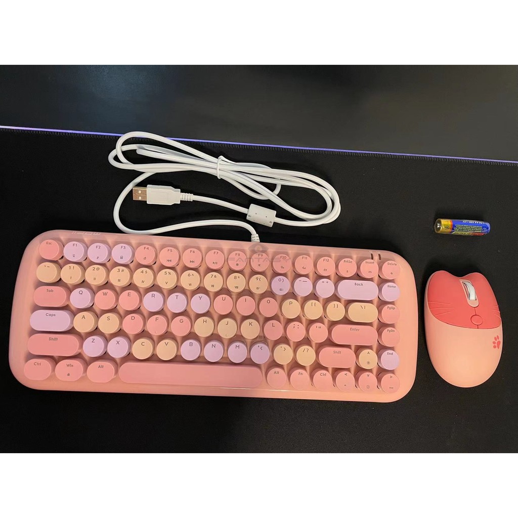 MOFII Candy M Wired Real Mechanical Gaming Keyboard with Backlit Punk ...