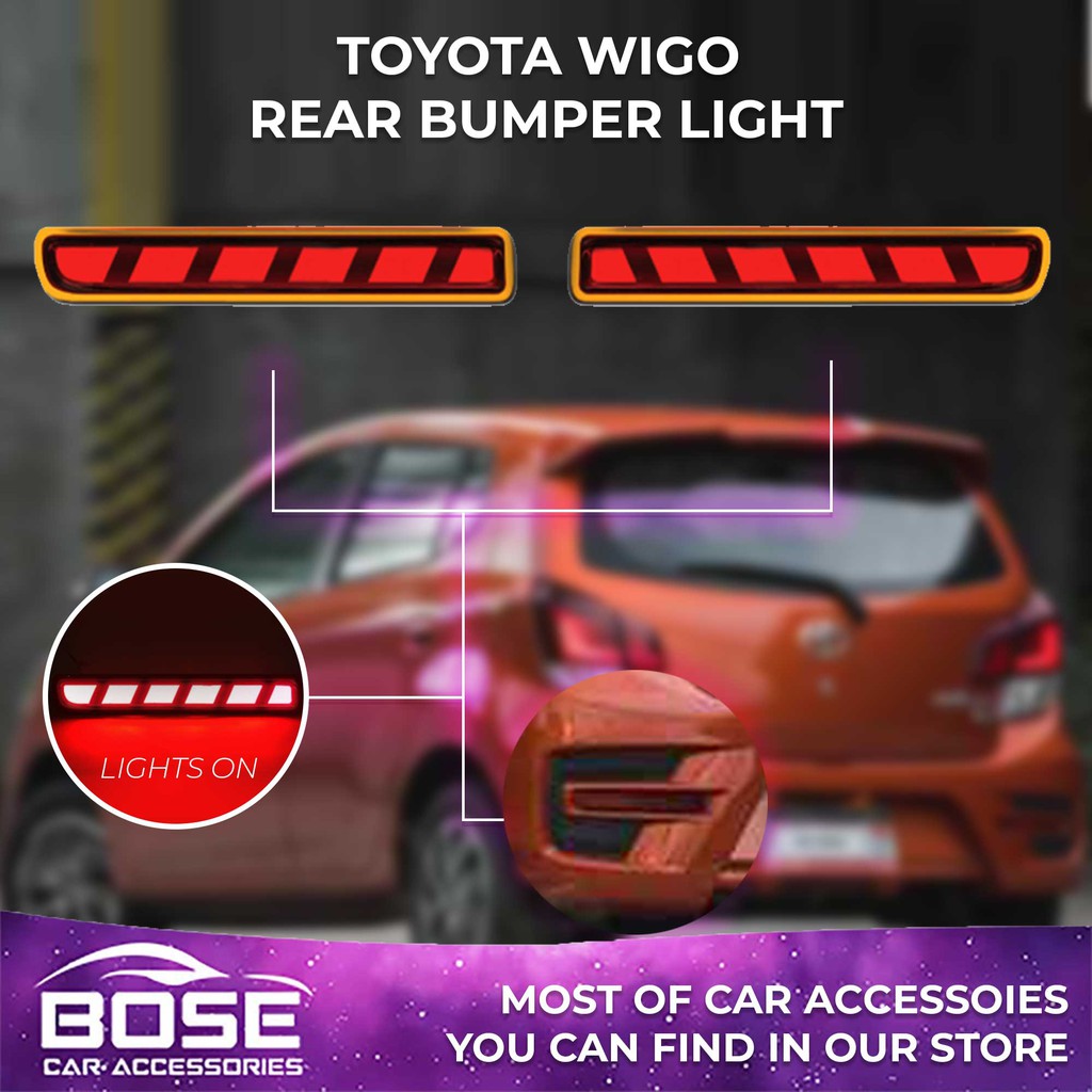 Toyota Wigo 2018 - 2023 ( Gen 1& Gen2 ) Rear Bumper Light Special ...