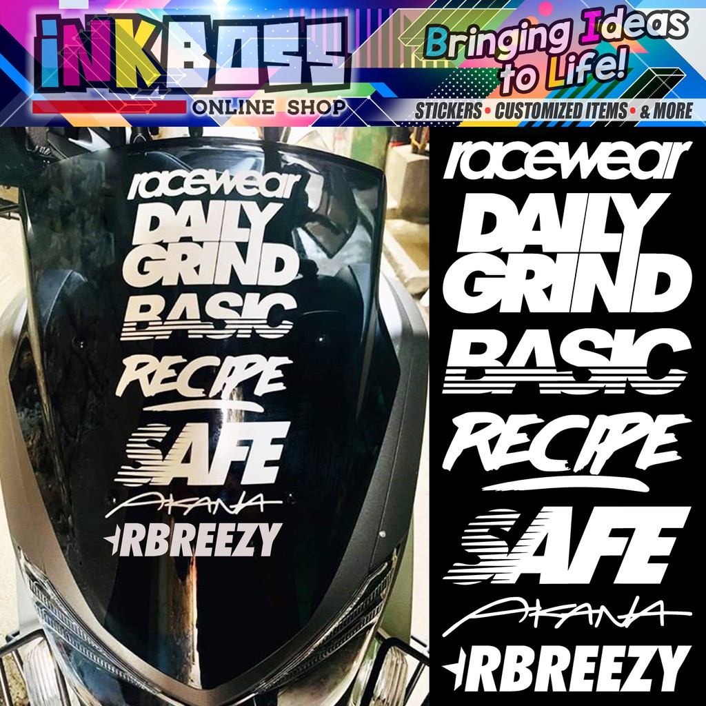 【Part 1】Visor Stickers (6.5 Inches Length x Assorted Width) [ RACEWEAR ...