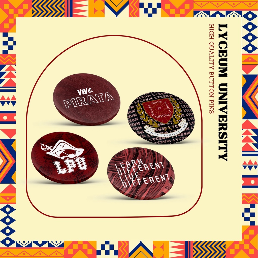 LPU (Lyceum of the Philippines University) HIGH QUALITY BUTTON PINS ...