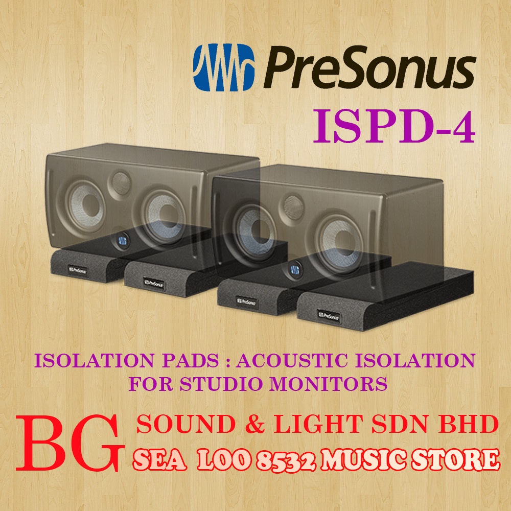 PRESONUS ISPD-4 / ISPD4 ISOLATION PADS (PAIR) : ACOUSTIC ISOLATION FOR ...