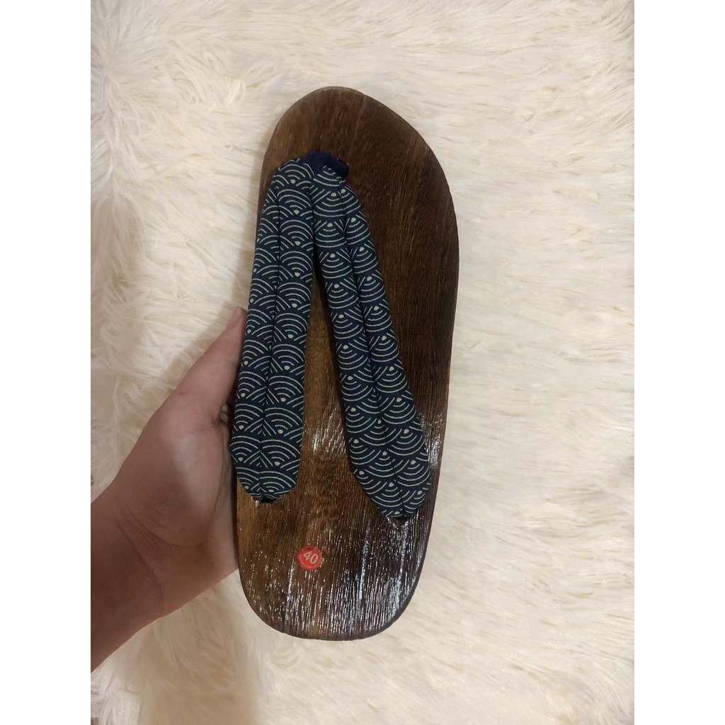 Japanese style clogs slippers male cosplay paulownia round head clogs ...