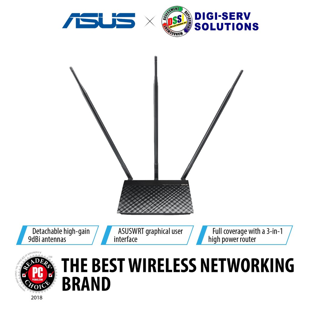 Asus RT-N14UHP High Power N300 3-in-1 WiFi Router/Access Point/Repeater ...
