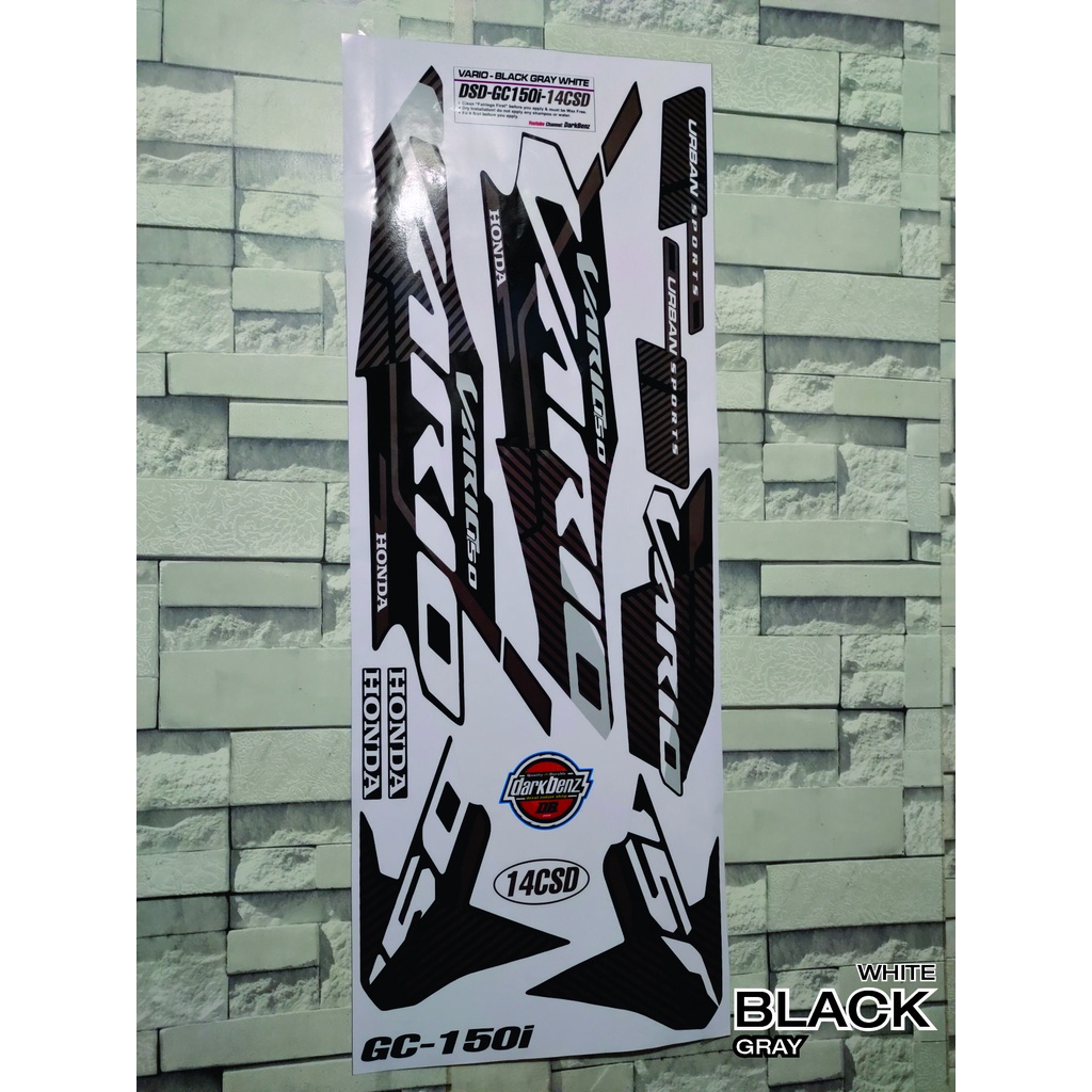 Honda Click Version 2 Thai Vario Design Concept Printed Sticker Decals ...