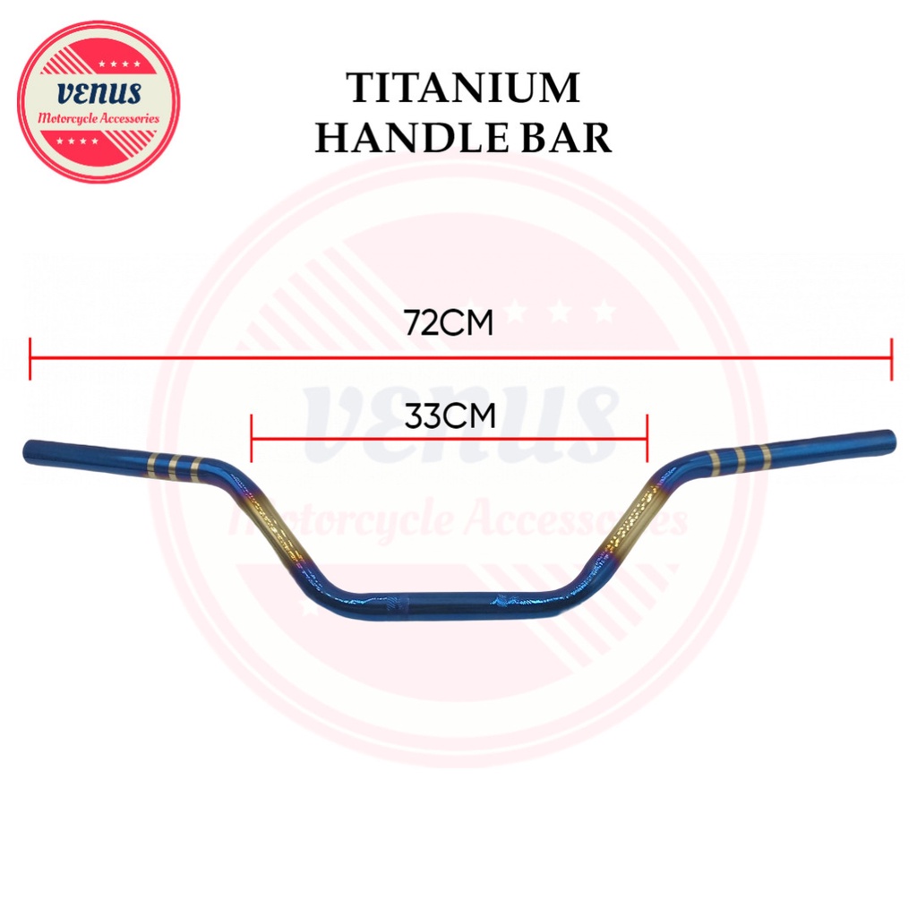 Venus Motorcycle Titanium/ Gold Handle Bar Universal Made IN Thailand ...
