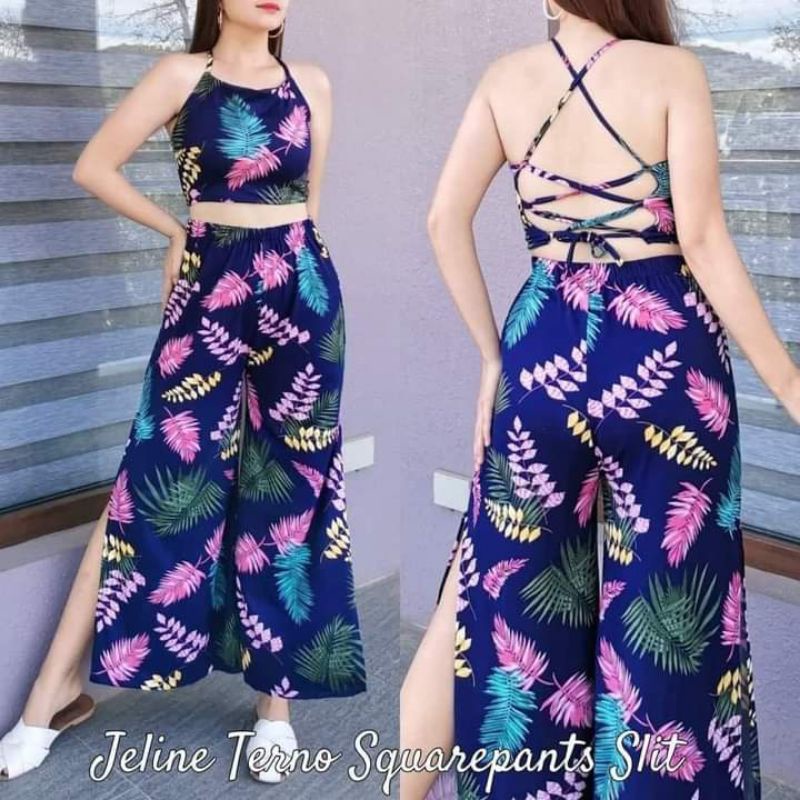 JELINE BACKLESS TERNO SQUAREPANTS | Shopee Philippines