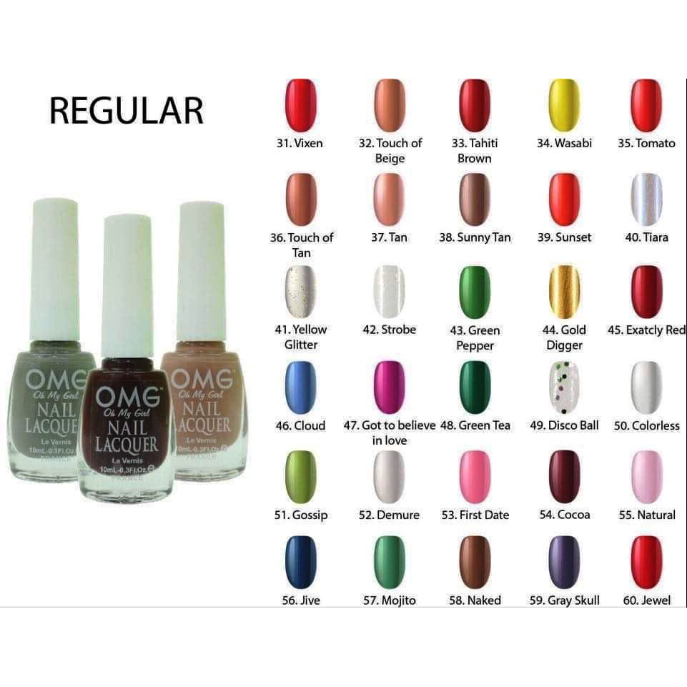 OMG 10ml PASTEL COLOR NAIL POLISH Nailarts Nailpolish Cutics Manicure ...