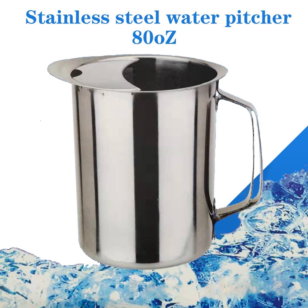 Stainless Steel Durable Water Pitcher Drinkware 64oz and 80oz - Pitsel ...