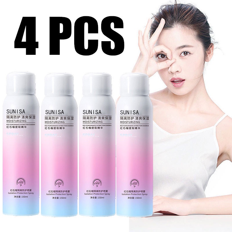 4pcs Skin Care Whitening Suncreen Spray Sunblock Moisturizing SUNISA ...