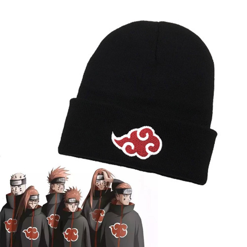 Embroidery Winter Hat Naruto Symbols Skullies Anime Konoha Knitted ...
