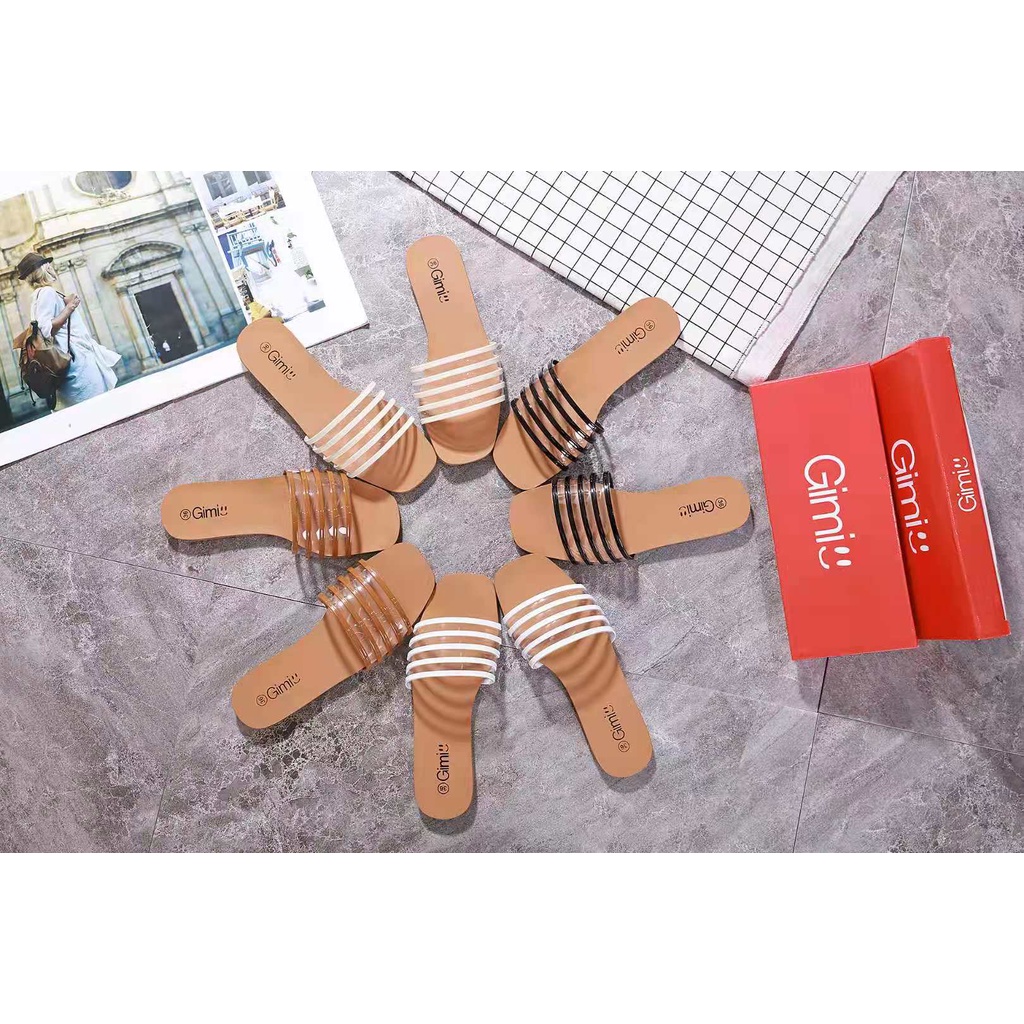 【AhSin】Korean fashion flat sandals cross givi sandals for women AY-059 ...