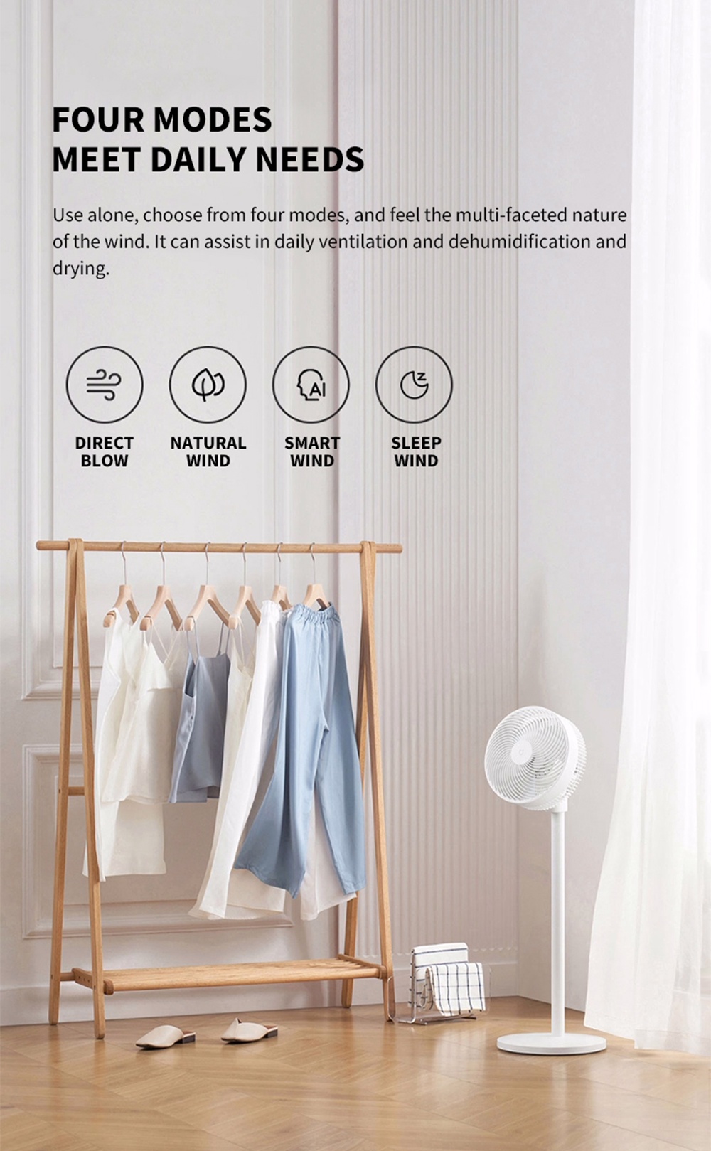 Xiaomi Mijia Smart Circular Floor Fan Natural Wind DC Inverter Circular ...