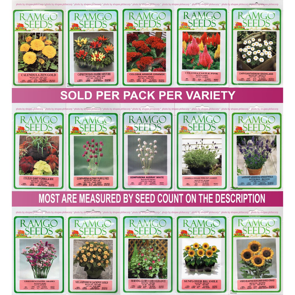 Ramgo Flower Seeds - Sold per Pack per Variety KECORP_S1 | Shopee ...