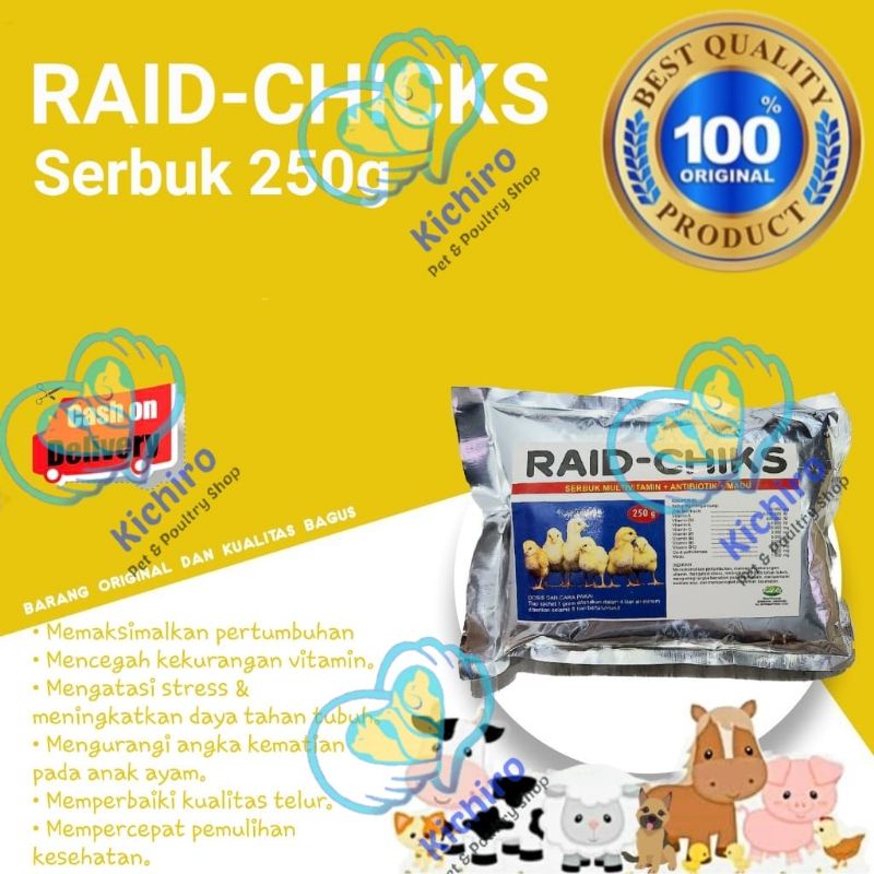 Raid Chiks 250 grams Raid All Vitamin Chick / Chik Multivitamin ...