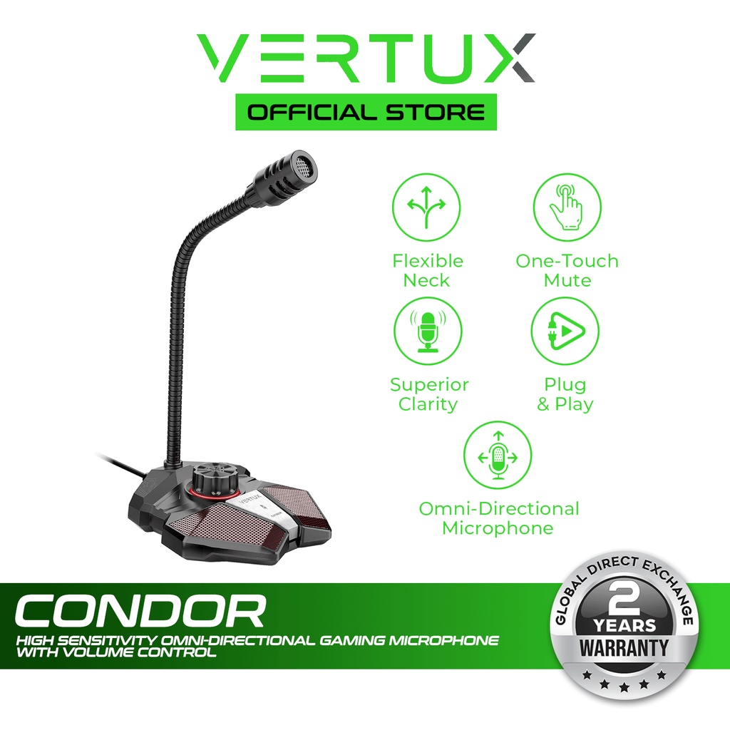 Vertux Condor High Sensitivity Gaming Microphone | Shopee Philippines