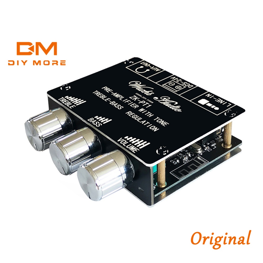 DIYMORE Mini Amplifier Zk-Pt1 Bluetooth 5.0 Tone Pre-Stage Treble Bass ...