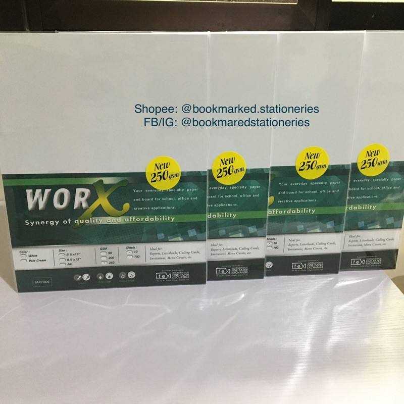 New Worx 250 GSM Short Pale Cream 10 Sheets per Pack | Shopee Philippines