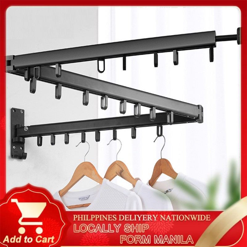 Foldable Balcony Wall-mounted Clothes Hanger Windows Clothes Drying ...