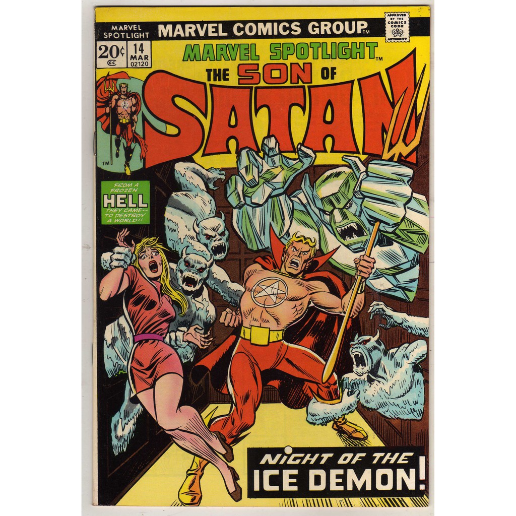 Marvel Spotlight 14, 18 (1974) Son of Satan Hellstrom featured. 1970's ...