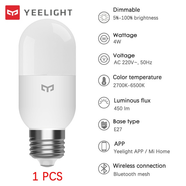 Yeelight LED Smart Bulb M2 Bluetooth Mesh Version E27 E14 Dimmable Lamp ...