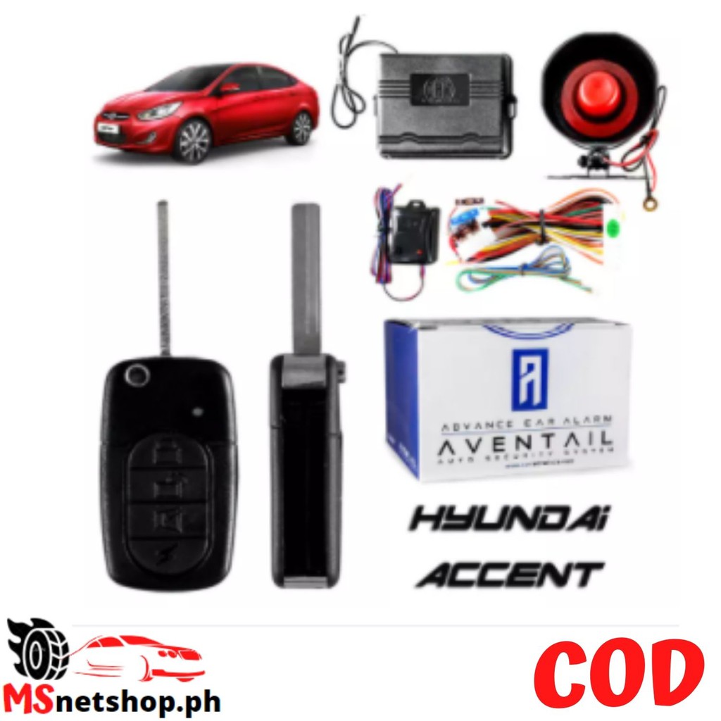 HYUNDAI ACCENT Aventail Flip Key Edition Car Alarm System Suitable for ...