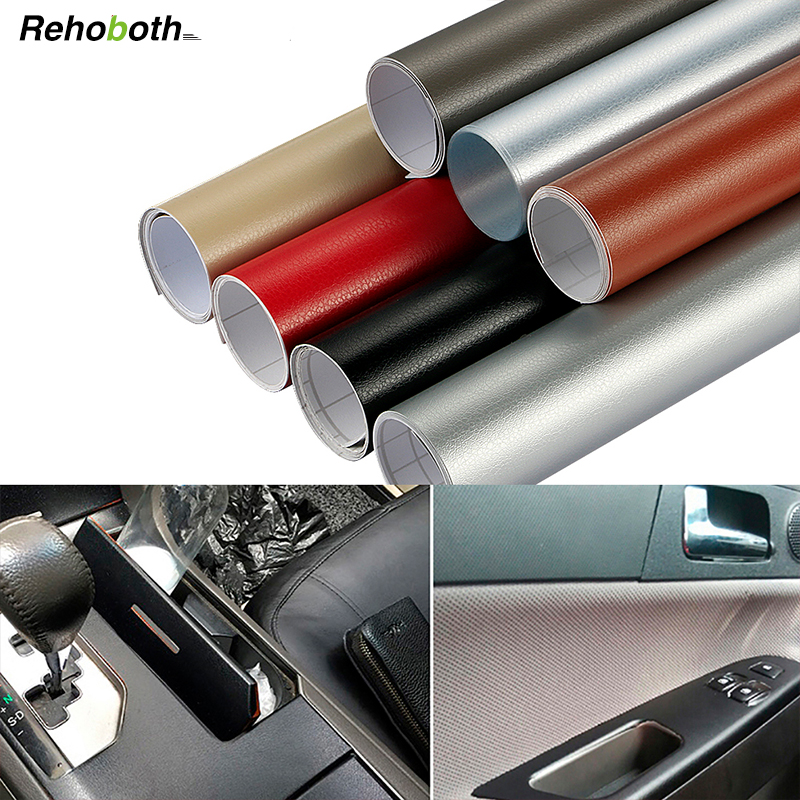 Rehoboth 1pcs 30*100cm Leather Pattern Adhesive PVC Vinyl Film Sticker ...