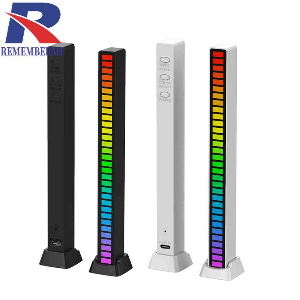 1/2pcs RGB Activated Music Rhythm Lamp Bar Sound Control LED Ambient ...