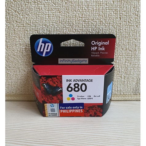 Genuine HP 680 Ink Advantage Cartridge F6V26AA Tricolor | Shopee ...