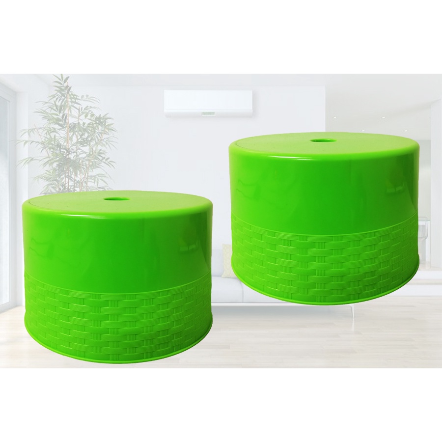 2pcs Rattan Plastic Laundry Stool/ Round Stool /Kiddie Stool | Shopee ...