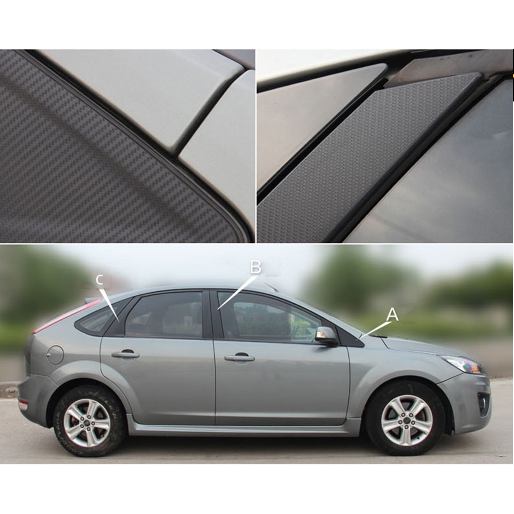 Window Frame ABC Pillar Carbon Fiber Protect Film Car-styling For Ford ...