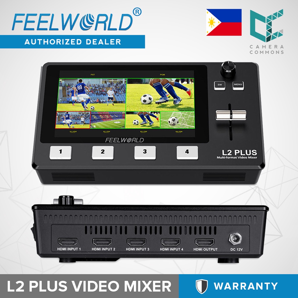 FEELWORLD L2 Plus Multi Camera Video Mixer Switcher 5.5" Touch PTZ ...