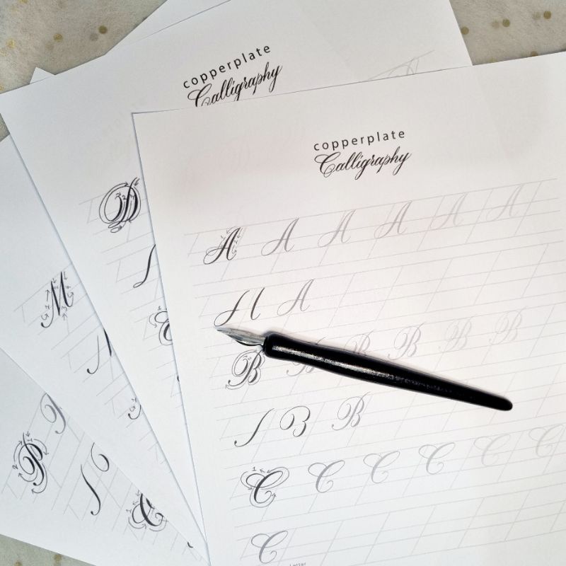 Calligraphy Copperplate Script Package Of Worksheet Practice Paper ...