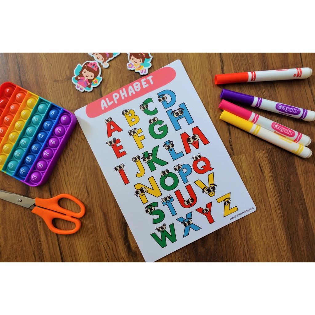 Educational Wall Chart for Kids - Alphabet (Laminated) | Shopee Philippines