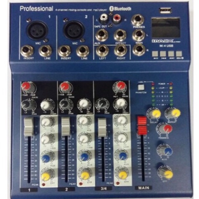 TRIDENT MIXER MI4 USB 4 CHANNEL MIXER | Shopee Philippines