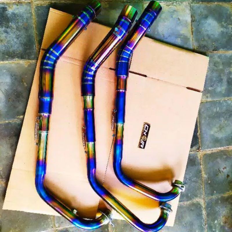Pipe HEADER VIXION SATRIA FU GULU MANY EXHAUST RACING BLUEMOON BLUE ...