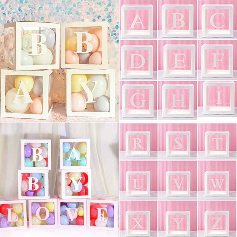 Alphabet A-Z Transparent Balloons Box Wedding Anniversary Birthday ...
