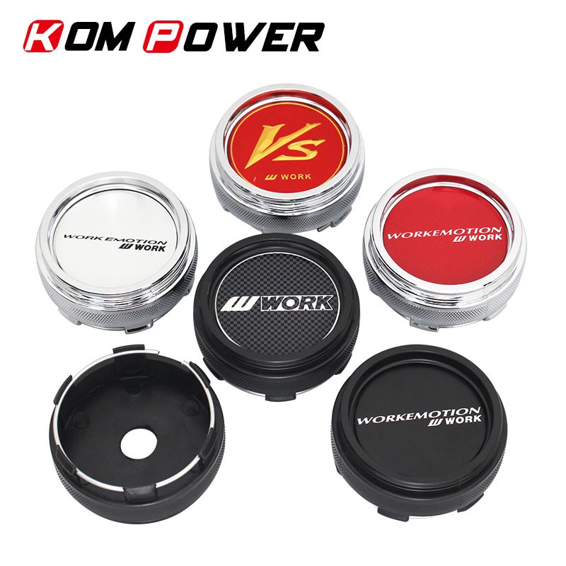 4pcs 66/62mm clip work racing center cap for rims car styling wheel hub ...