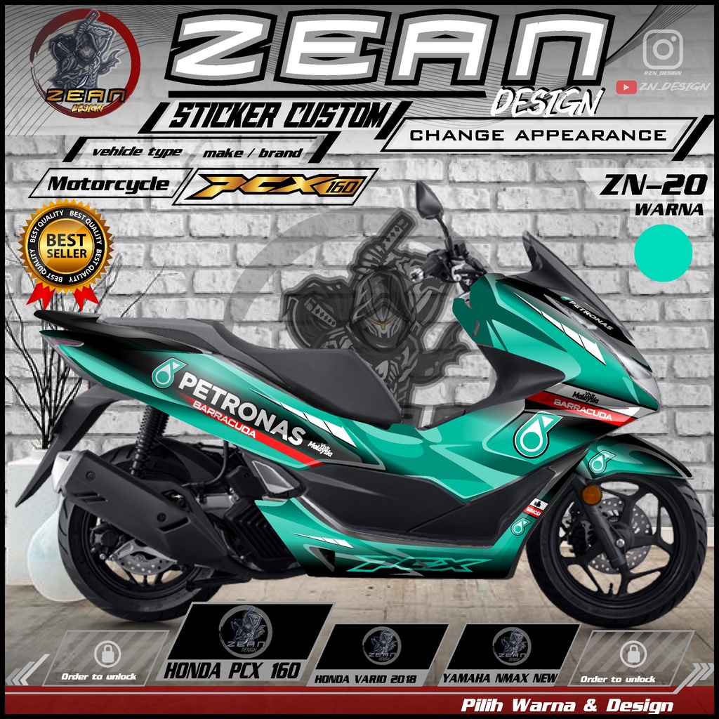 Decal Sticker Honda PCX 160 Fullbody - Dekal Sticker Striping All New ...
