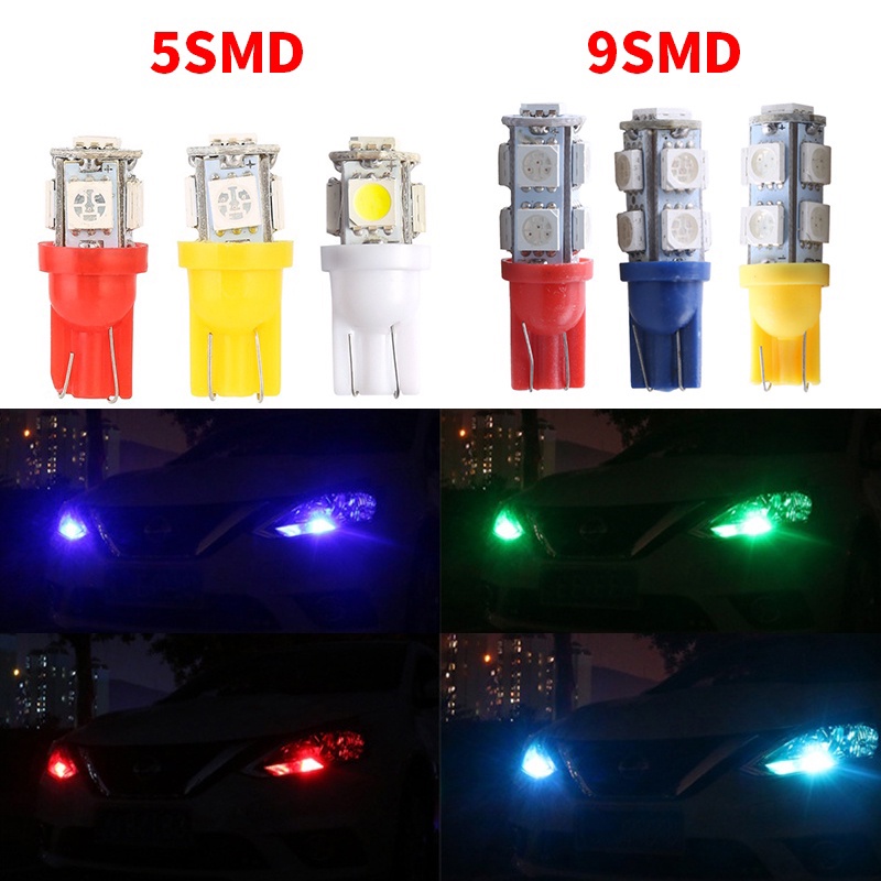 2pcs/set T10 LED Park light 5/9SMD LED premium gold plated / peanut ...